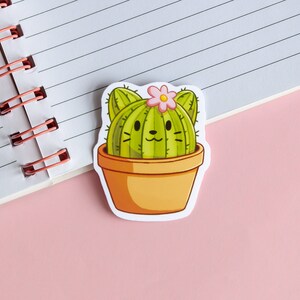 Cute Cat Cactus Sticker - Catcus Sticker - Laptop Stickers - Gift for ...