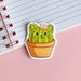 Cute Cat Cactus Sticker - Catcus Sticker - Laptop Stickers - Gift for ...
