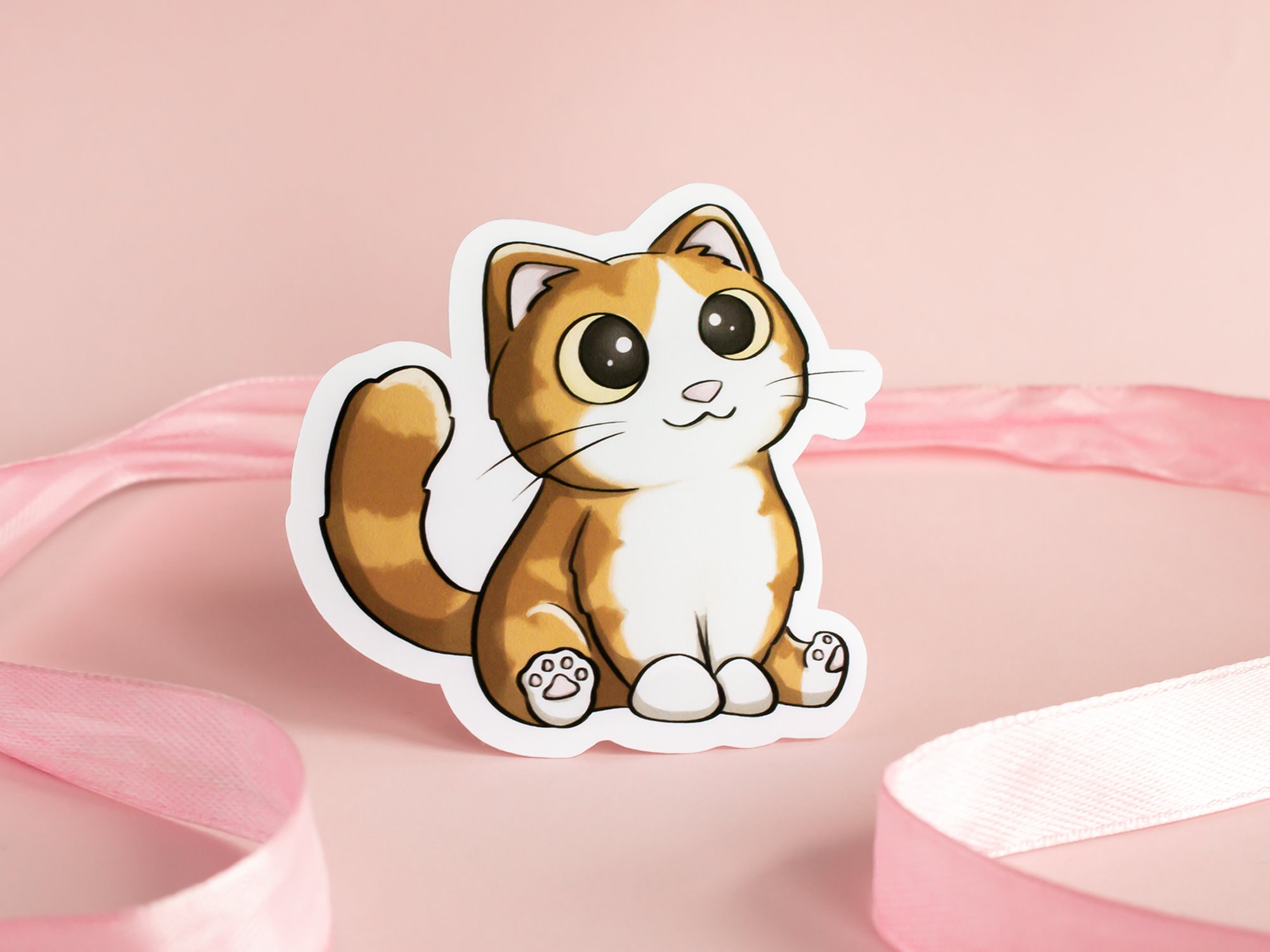 Cute Cat Sticker Laptop Sticker Waterproof Sticker - Etsy