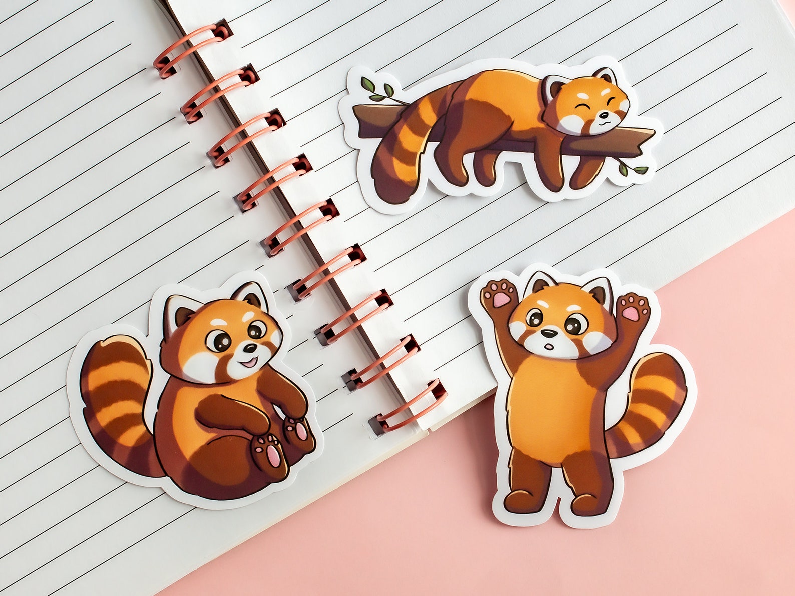 Red Panda Sticker Pack Laptop Stickers Planner Sticker - Etsy