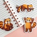 Red Panda Sticker Pack - Laptop Stickers - Planner Sticker (pack of 3 ...