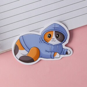 Cute Cats in Hoodies Sticker Pack - Laptop Stickers - Gift for Cat ...