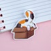 Cute Cat in Box Sticker Calico Cat Sticker Gift for Cat - Etsy