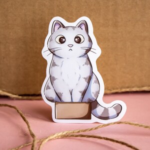 Cute Cat in Small Box - Cat Sticker - Laptop Stickers - Gift for Cat ...