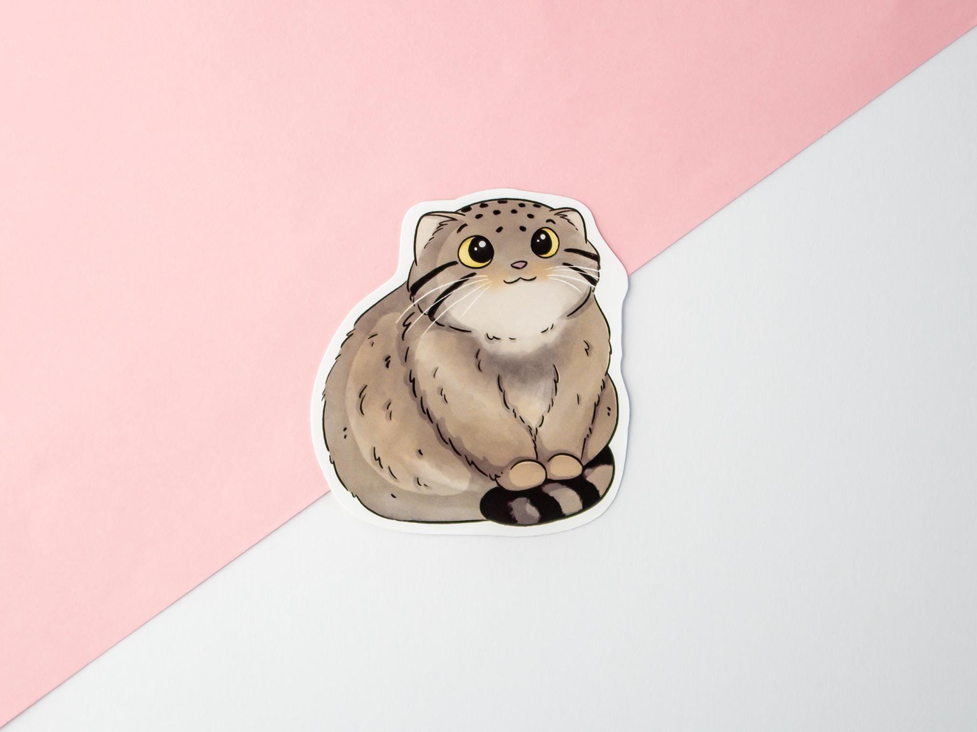 Pallas Cat Sticker - Manul Sticker - Cute Pallas's Cat - Funny Pallas ...