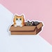Cute Cats in Box Black Cat Sticker Orange Cat Sticker Kawaii Animal ...