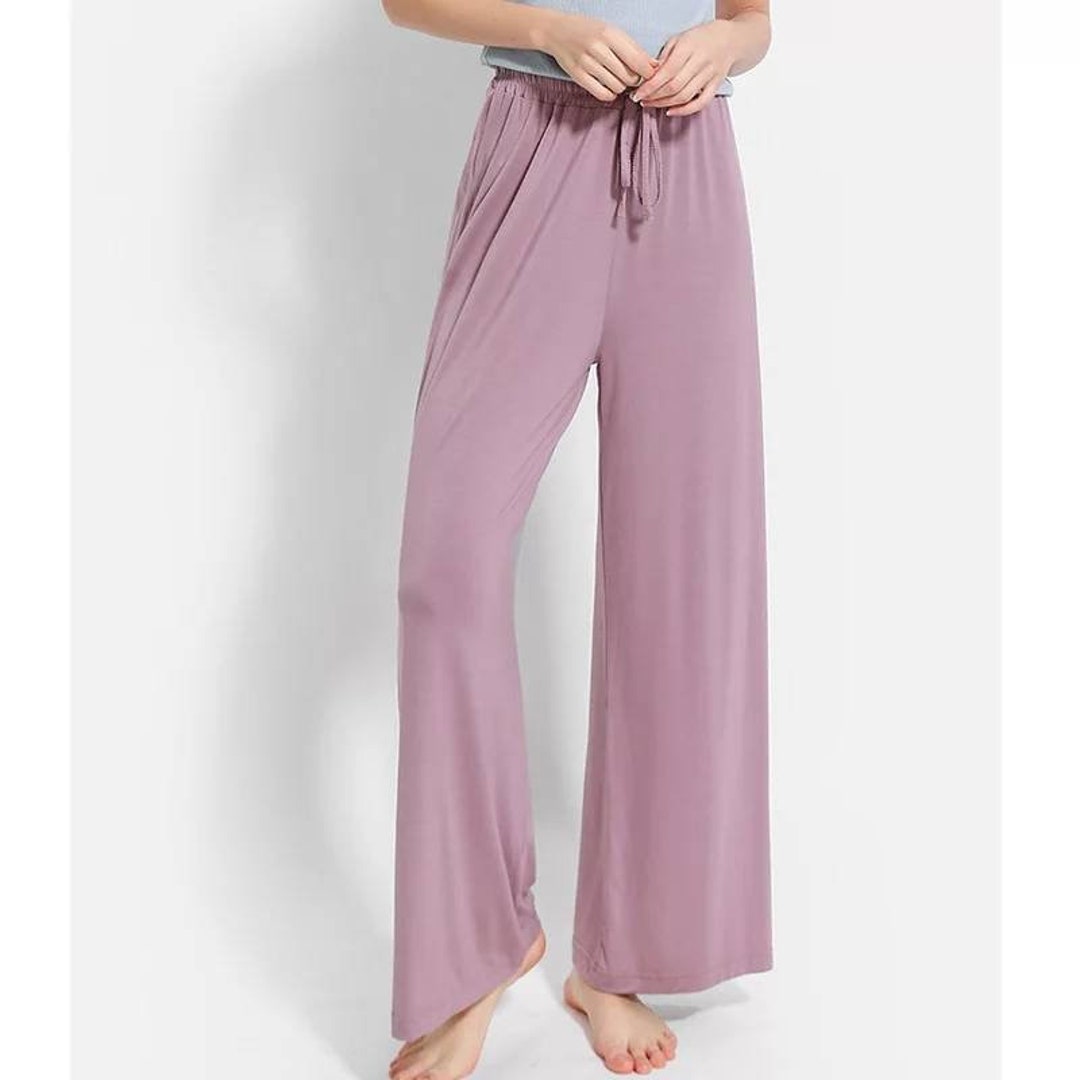 Women's MODAL Lounge Pants Pajama Pants Wide Leg Pants - Etsy