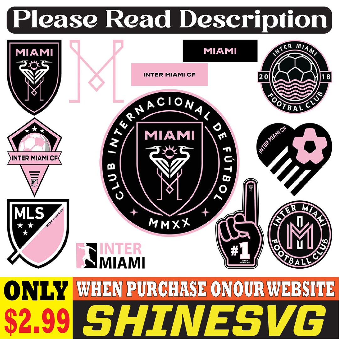 Equipo de fútbol Inter-Miami CF svg Inter Miami CF svg M L S - Etsy España