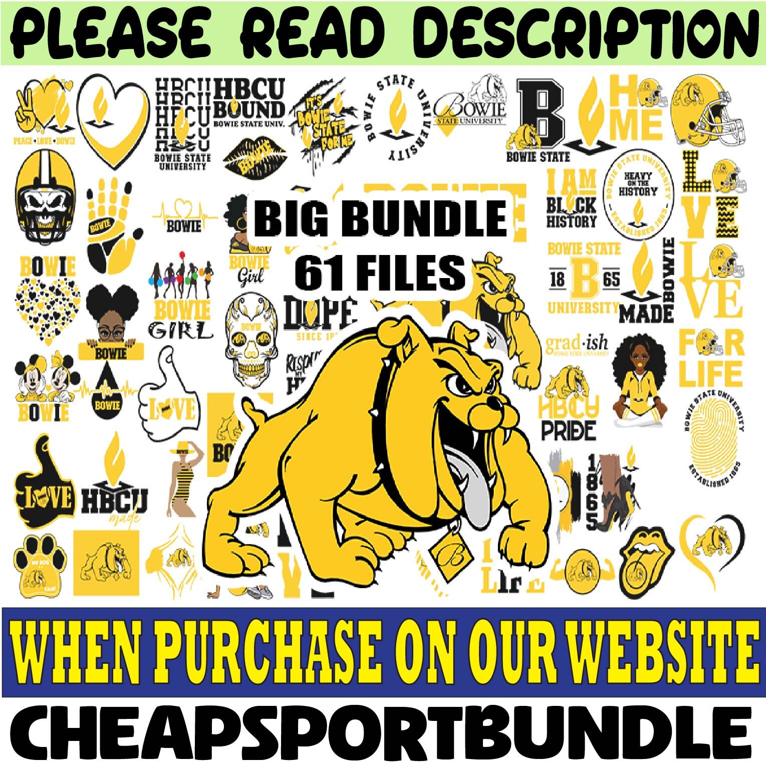 Bowie State University Svg HBCU Svg Collections HBCU Svg - Etsy