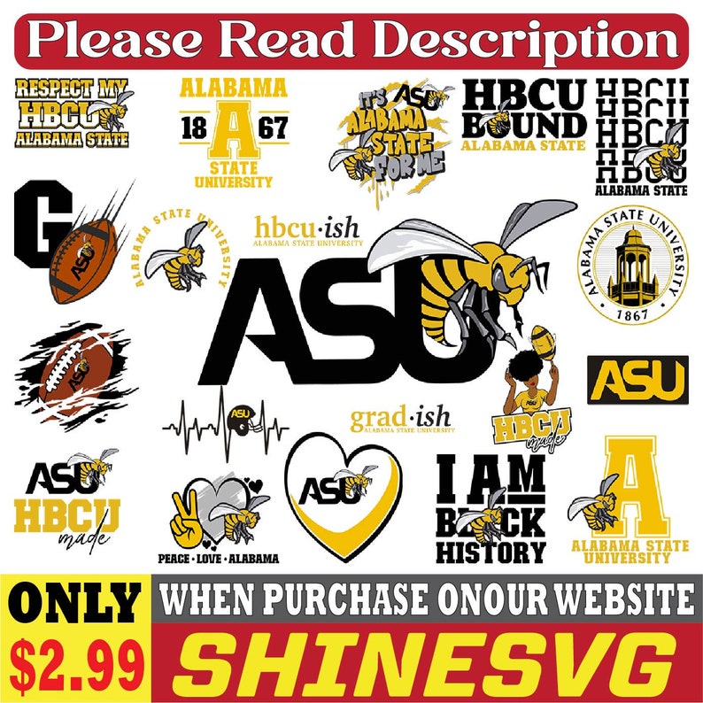Bundle 20 Files Alabama State University Football Team Svg - Etsy