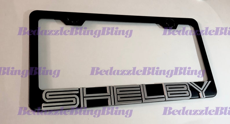 Shelby 3D Emblem Badge on Stainless Steel License Plate Frame | Etsy