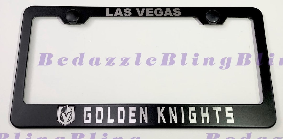 Las Vegas Golden Knights Laser Engraved Etched Stainless Steel License ...