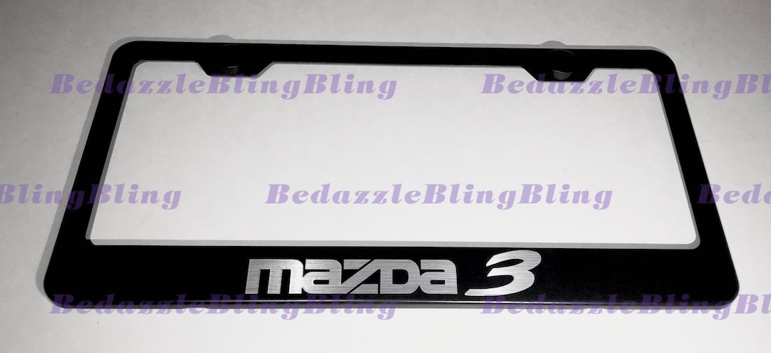 Mazda 3 on Stainless Steel License Plate Frame W/ Bolt Caps - Etsy