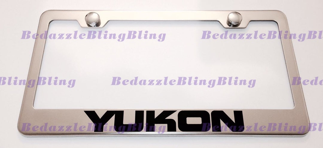 Yukon on Stainless Steel License Plate Frame W/ Bolt Caps - Etsy