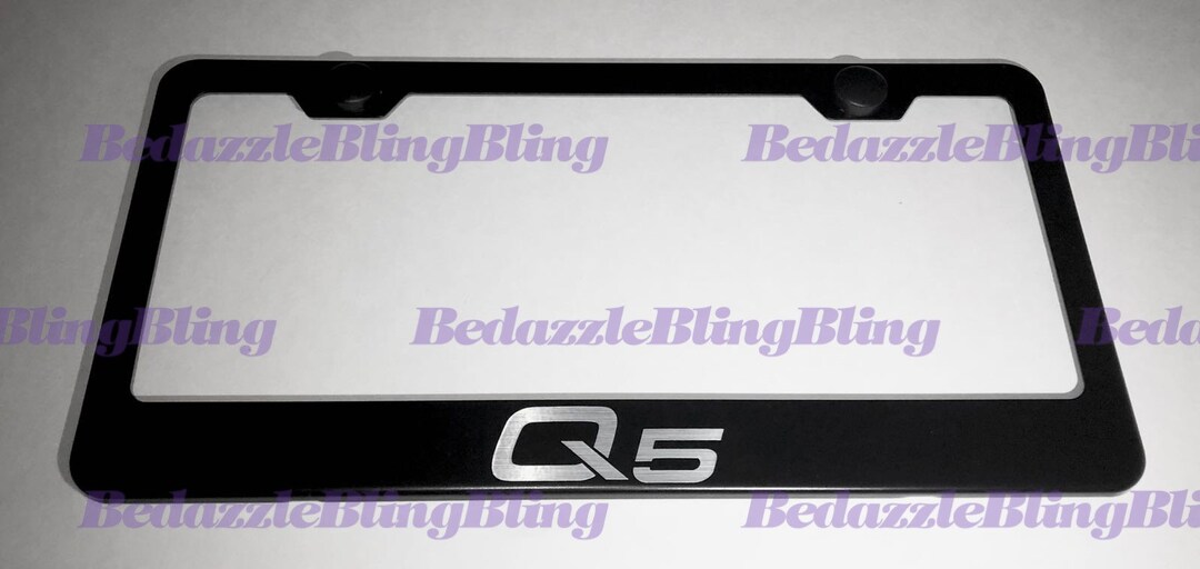 Q5 Audi on Stainless Steel License Plate Frame W/ Bolt Caps - Etsy