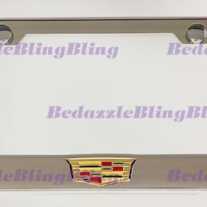 Gold Cadillac License Plate Frames - Etsy