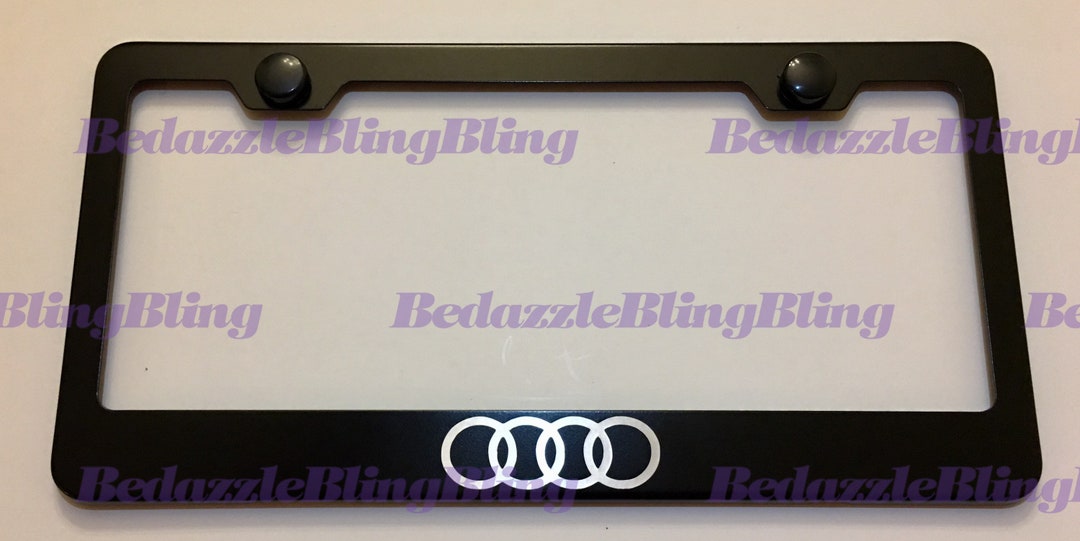 Audi on Stainless Steel License Plate Frame W/ Bolt Caps - Etsy