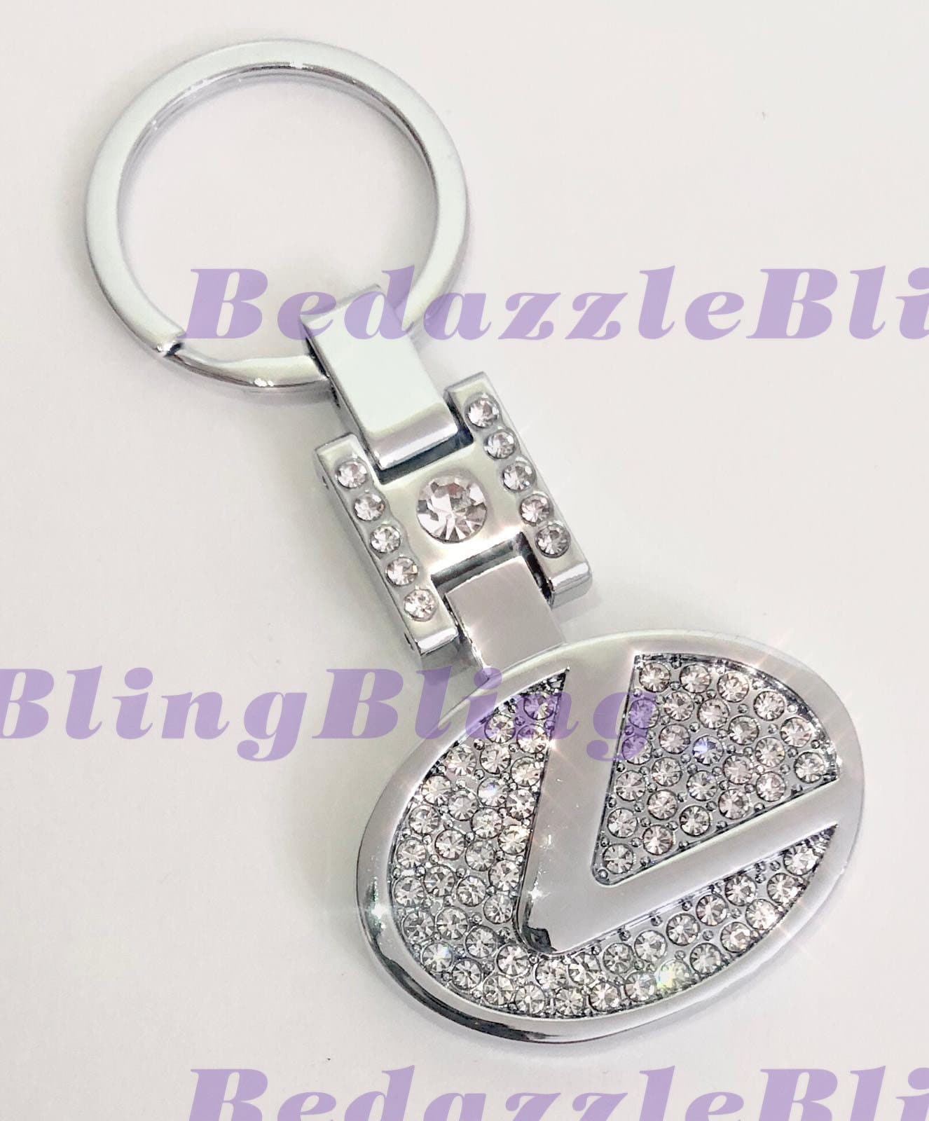 Lexus Style Key Double Sided Keychain Holder Made W/ Swarovski | Etsy