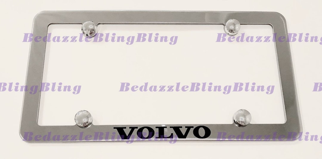 Volvo on Stainless Steel 4 Holes License Plate Frame W/ Bolt Caps - Etsy