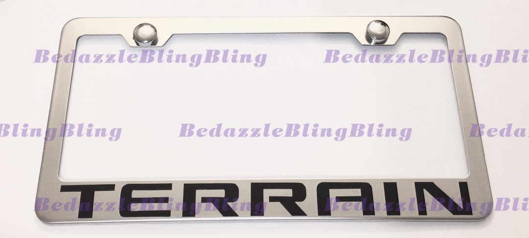 Terrain on Stainless Steel License Plate Frame W/ Bolt Caps - Etsy