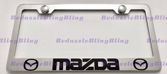 Electronics & Accessories Mazda On Stainless Steel License Plate Frame ...