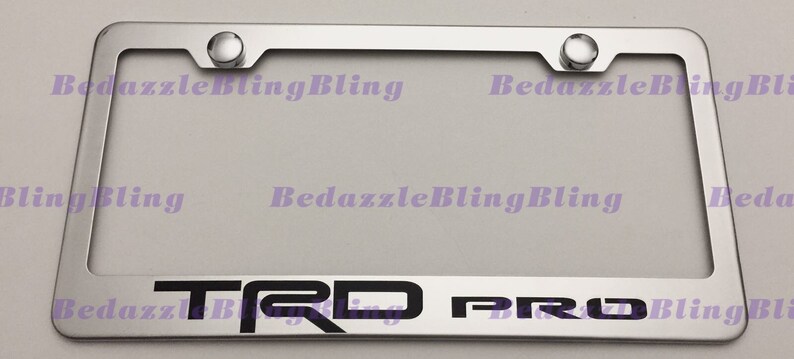 TRD Pro on Stainless Steel License Plate Frame W/ Bolt Caps - Etsy