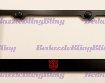 Transformers On Stainless Steel License Plate Frame W/ Bolt Caps Car ...