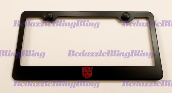 Transformers On Stainless Steel License Plate Frame W/ Bolt Caps Car ...