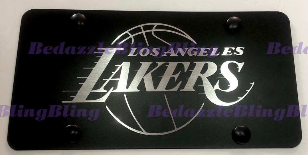 Los Angeles Lakers Basketball Laser Engraved Etched Stainless Steel ...