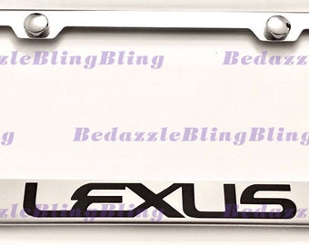 Lexus on Stainless Steel License Plate Frame W/ Bolt Caps | Etsy