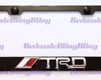 TRD Pro 3D Emblem Badge on Stainless Steel License Plate Frame | Etsy