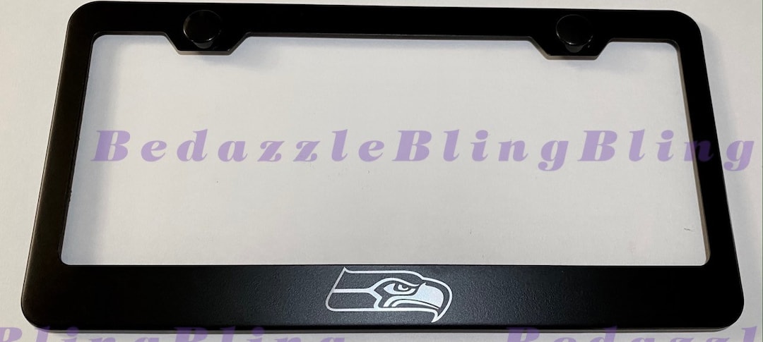 Seattle Seahawks Football Laser Engraved Etched Stainless Steel License ...