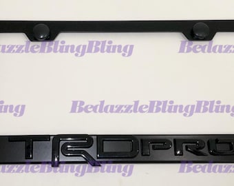 TRD Pro 3D Emblem Badge on Stainless Steel License Plate Frame | Etsy