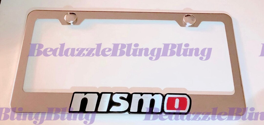 Nismo 3D Emblem Badge on Stainless Steel License Plate Frame W/ Bolt ...