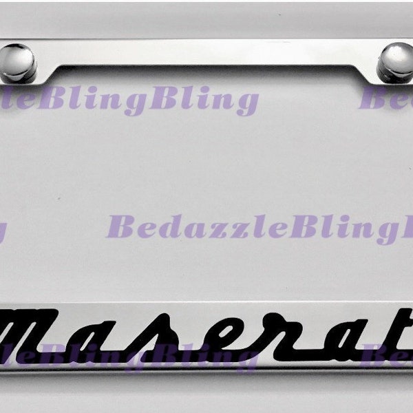 Maserati License Plate Frame - Etsy