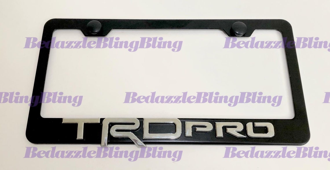 TRD Pro 3D Emblem Badge on Stainless Steel License Plate Frame | Etsy
