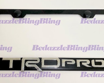 TRD Pro 3D Emblem Badge on Stainless Steel License Plate Frame | Etsy