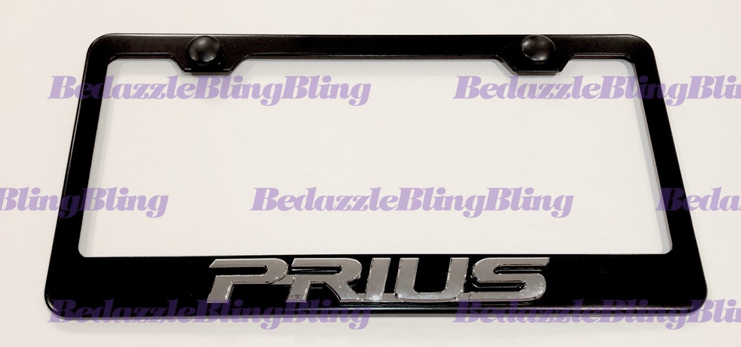 Prius 3D Emblem Badge on Stainless Steel License Plate Frame W/ Bolt ...