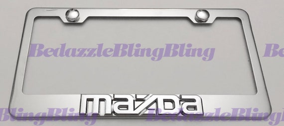 Mazda 3D Emblem Badge on Stainless Steel License Plate Frame | Etsy