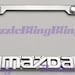 Mazda 3D Emblem Badge on Stainless Steel License Plate Frame W/ Bolt ...