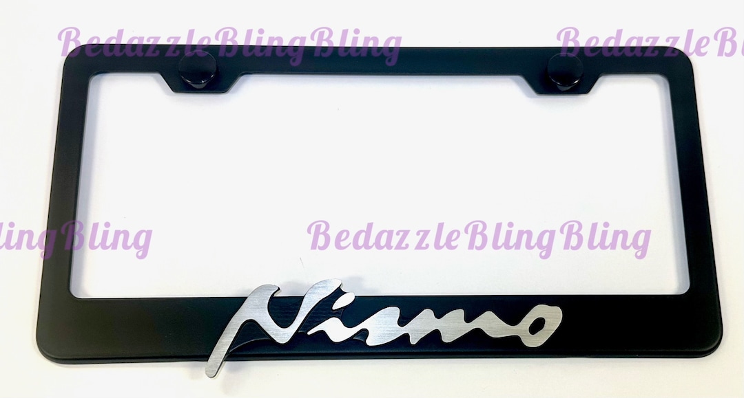 Nismo 3D Emblem Badge on Stainless Steel License Plate Frame W/ Bolt ...