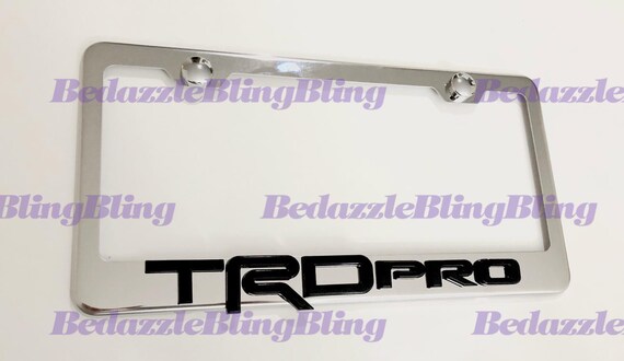 TRD Pro 3D Emblem Badge on Stainless Steel License Plate Frame | Etsy