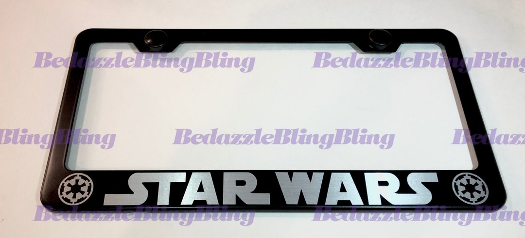 Star Wars on Stainless Steel License Plate Frame W/ Bolt Caps - Etsy