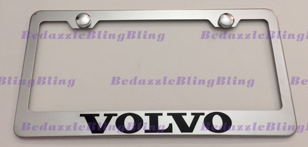 Volvo on Stainless Steel License Plate Frame W/ Bolt Caps - Etsy
