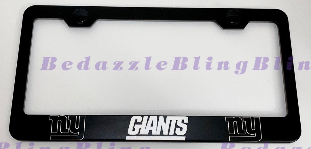 New York Giants Football Laser Engraved Etched Stainless Steel License ...