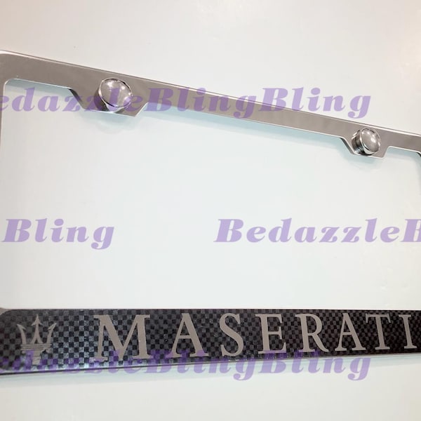 Maserati License Plate Frame - Etsy