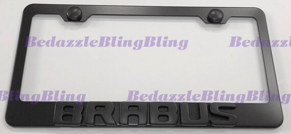 Brabus 3D Emblem Badge on Stainless Steel License Plate Frame - Etsy