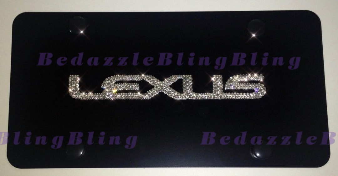 Lexus 3D Emblem License Front Plate Frame Bedazzle Made W/ Swarovski ...