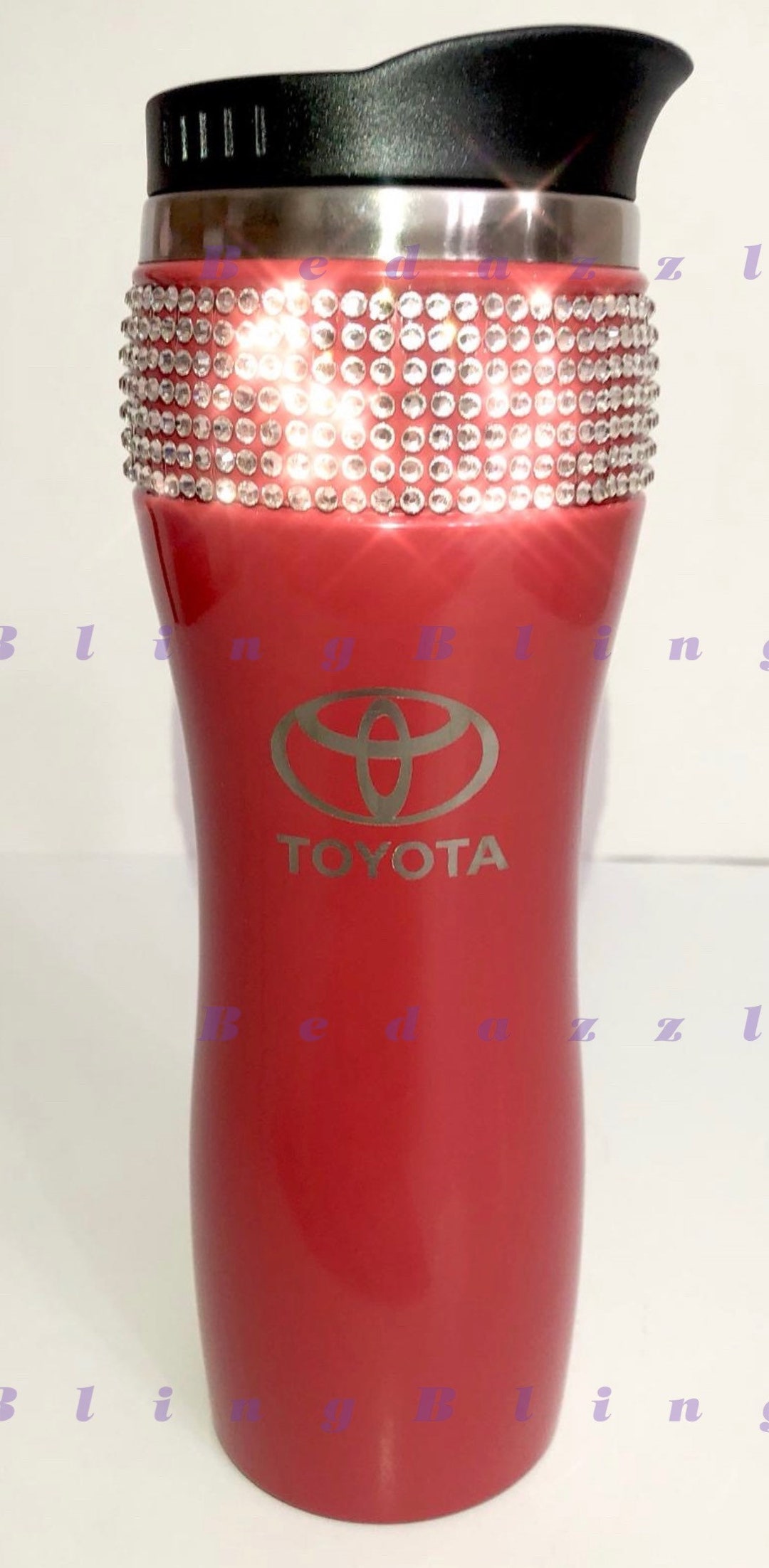 Toyota Thermal Bling Mug Tumbler Cup Travel 14oz Bedazzle Made W ...