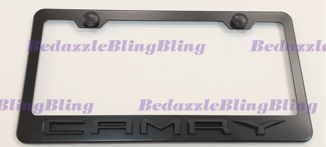 Camry Toyota 3D Emblem Badge on Stainless Steel License Plate Frame W ...